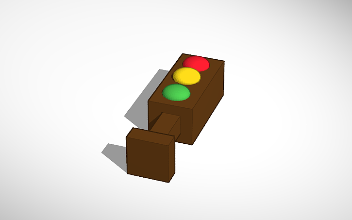 3D design Traffic Light - Tinkercad