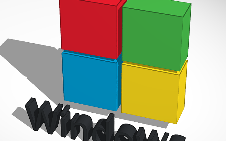 3D design Windows Logo - Tinkercad