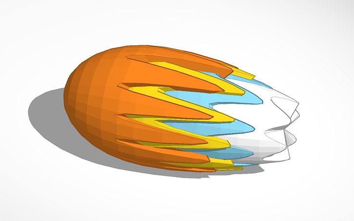3D design Fireball - Tinkercad