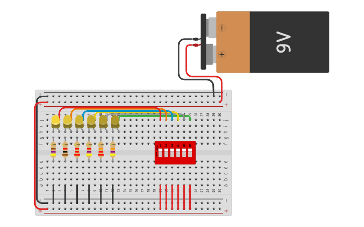 Circuit design ohm's law - Tinkercad