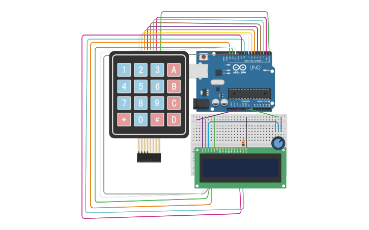 Circuit Design Arduino Calculator Using Keypad Tinkercad