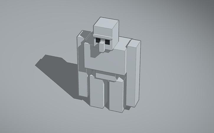 3d Design Minecraft Iron Golem Template Tinkercad