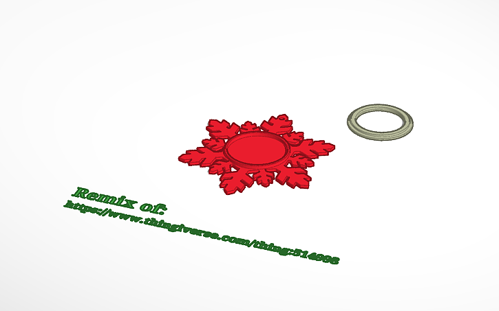 3D design Christmas Picture Snowflake Ornament | Tinkercad