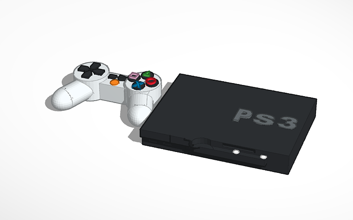 3D design playstation 3 set | Tinkercad