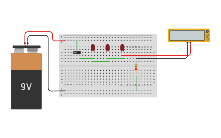 Circuit design CIRCUITO EN SERIE CON LED - Tinkercad