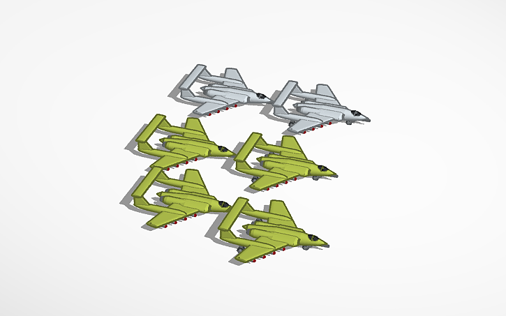 3D design Downburst Ground Attack Fighter - Tinkercad