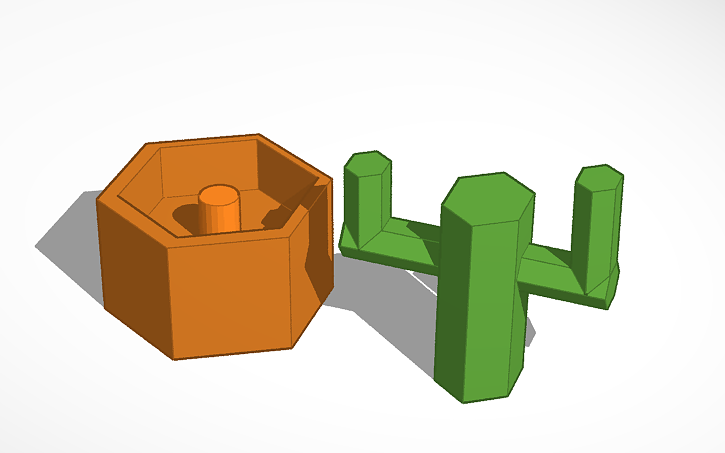 3d Design Cactus Tinkercad