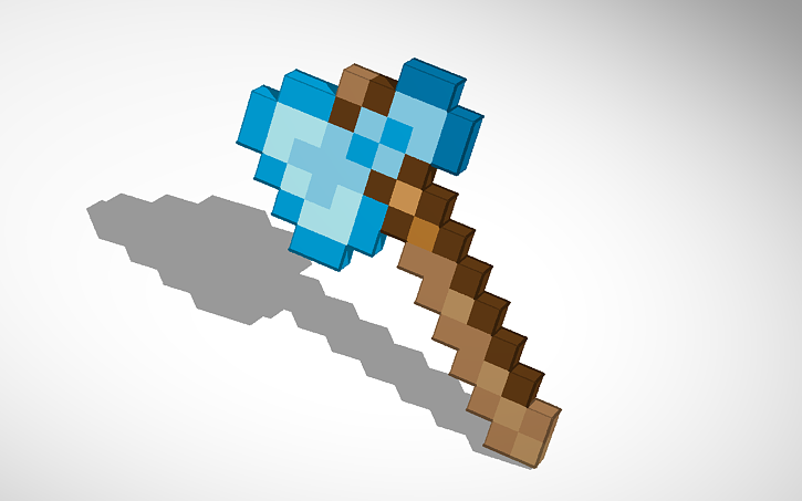 3D design Minecraft Axe | Tinkercad