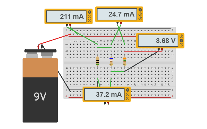Circuit design Circuito paralelo - Tinkercad