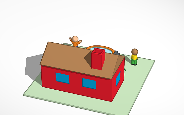 3D design Copy of simple house - Tinkercad