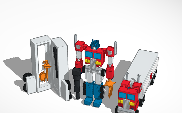 3D design Optimus Prime toy from G1 show - Tinkercad