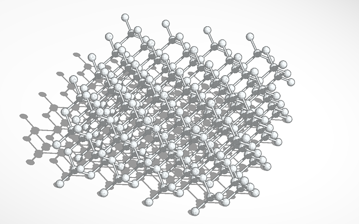 3D design Silicon Lattice - No Balls - 2,4,4 | Tinkercad