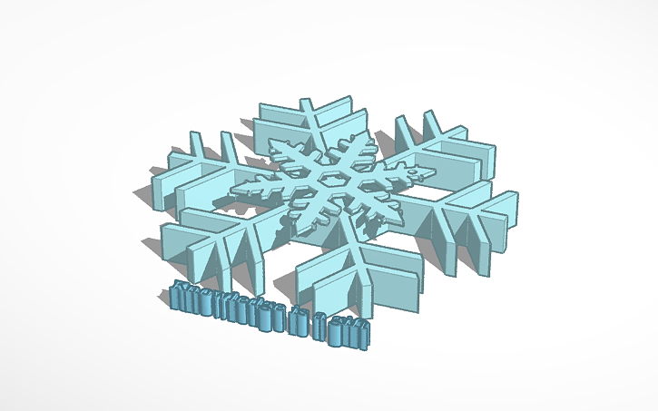 3D design snow flake - Tinkercad