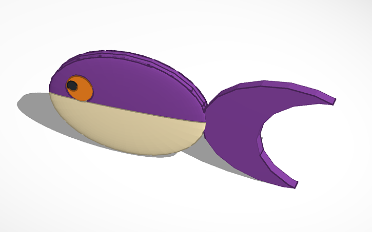 3D design fish - Tinkercad