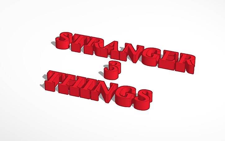 3D design STRANGER THINGS 3 | Tinkercad