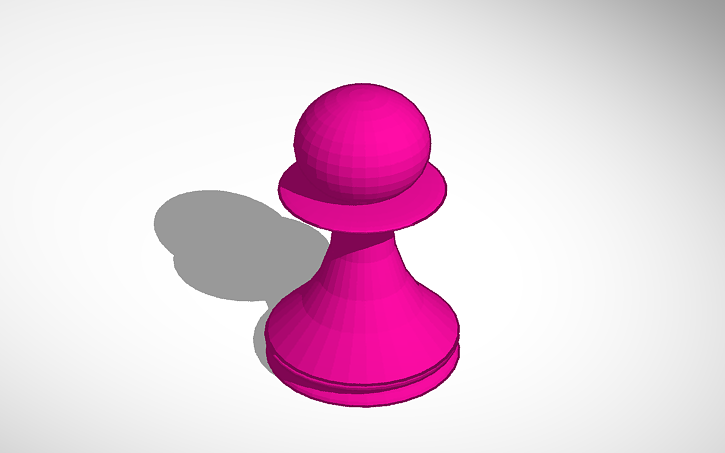3D design Pink Pawn | Tinkercad