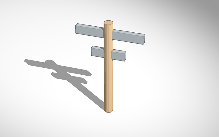 3D design telephone pole | Tinkercad