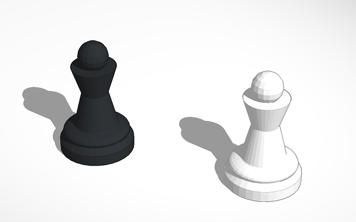 3D design Chess pawns - Tinkercad
