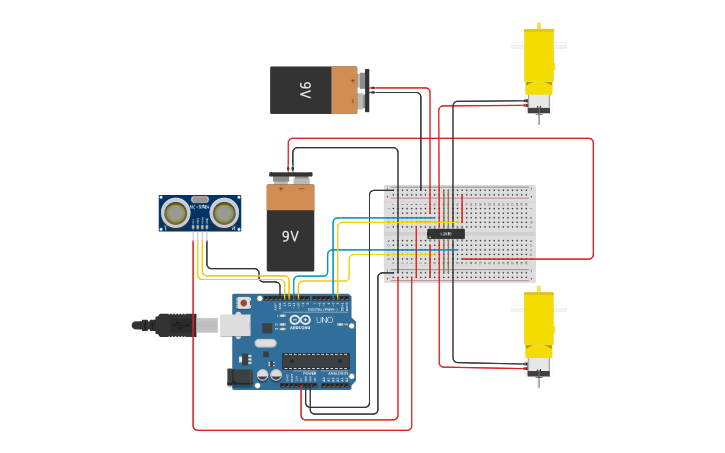 Circuit design motor - Tinkercad