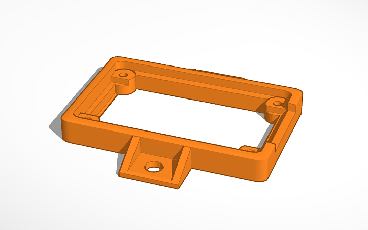 3D design 1-CH relay module mount - Tinkercad
