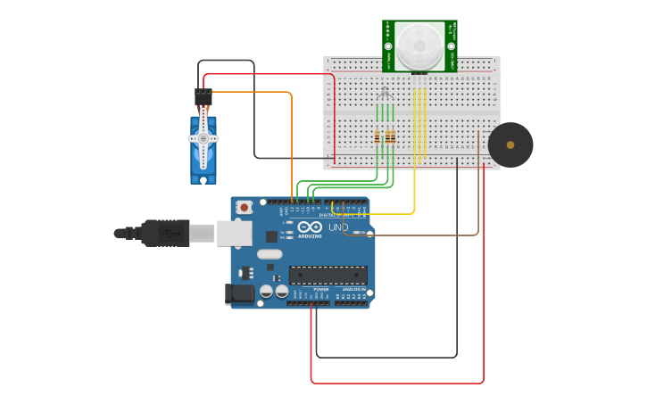 Circuit Design Security Sensor Tinkercad