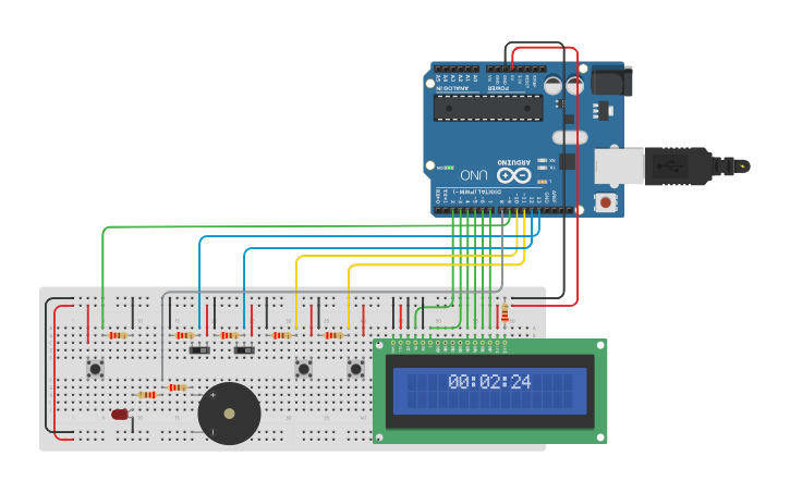 Circuit design Alarm Clock Micro Comp project - Tinkercad