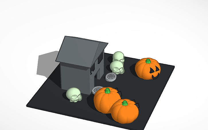 3D design horror house - Tinkercad