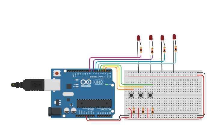 Circuit design Actividad 5 - Tinkercad