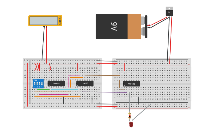 Circuit design Simplificación de funciones lógicas - Tinkercad