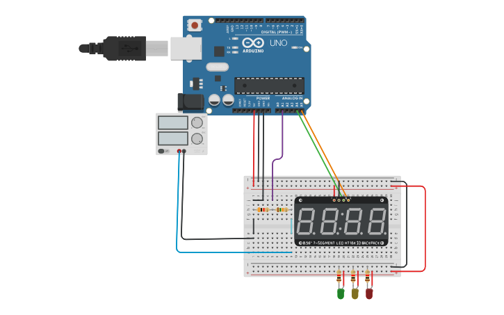 Circuit design Digital System circuit||simulation - Tinkercad