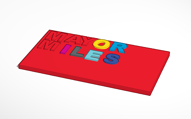 3D design mayors card | Tinkercad