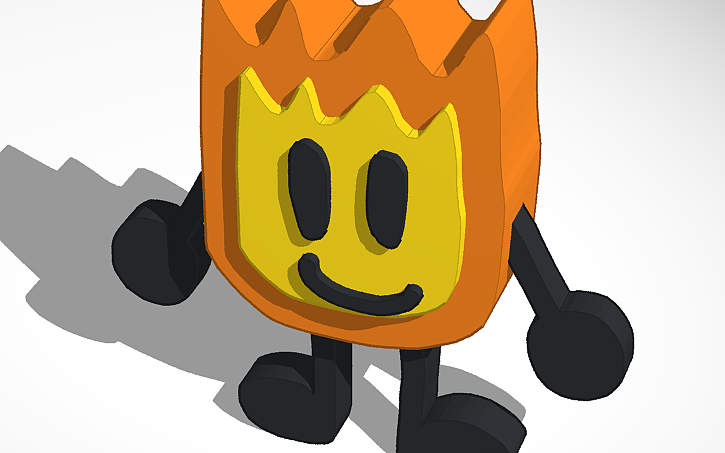 3D design BFB Firey 3D - Tinkercad