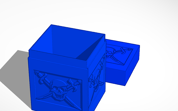 3D design MTG Deck Box - Pirate - Tinkercad