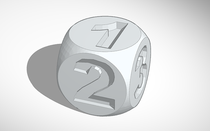 3D design Numbered Die by Avalina Duckworth - Tinkercad