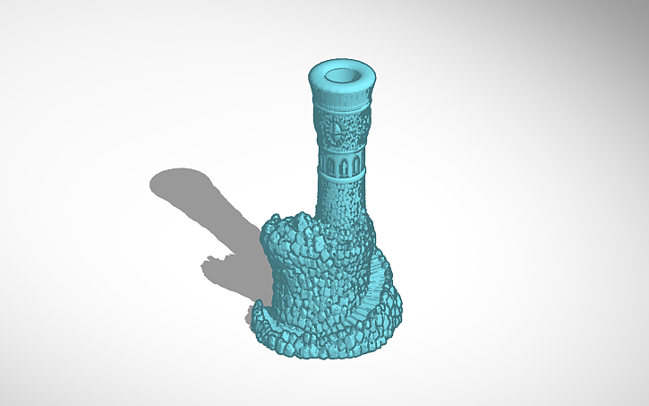 3D design Watchtower Bong - Tinkercad