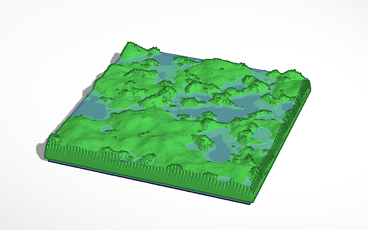 3D design Terrain - Tinkercad