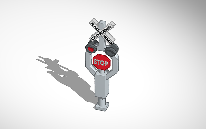 3D design Griswold Rotating Stop Sign Railroad Crossing | Tinkercad
