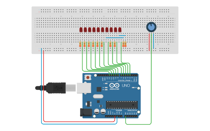 Circuit design Bar Graph - Tinkercad