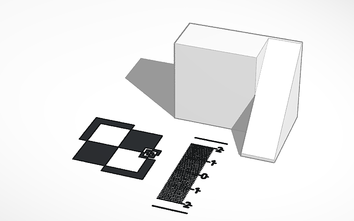 3D design Focus Calibration Checker - Tinkercad
