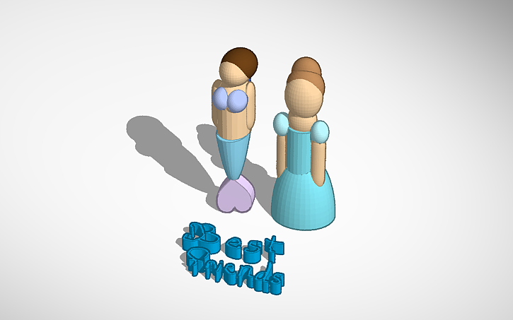 3D design Best Friends - Tinkercad