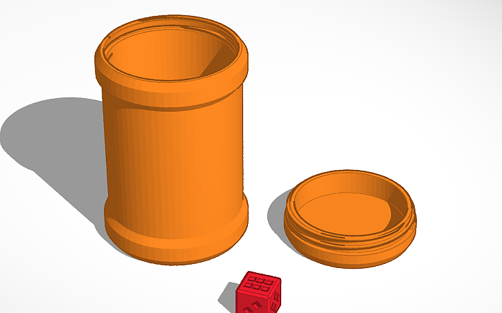 3D design Dice Cup - Tinkercad