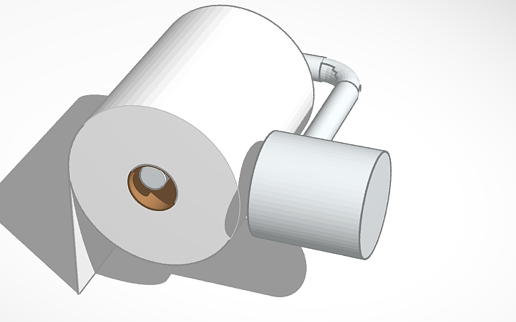 3D design Toilet paper - Tinkercad