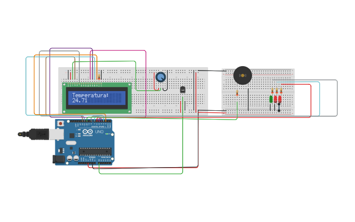 Circuit design PANTALLA LCD - Tinkercad