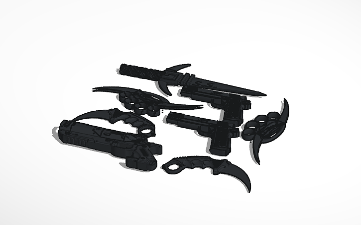 3D design weapons - Tinkercad