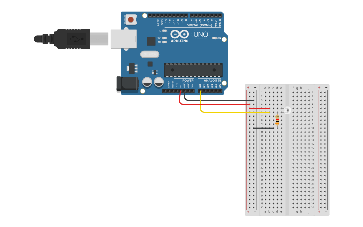 Circuit design Light Sensor - Tinkercad
