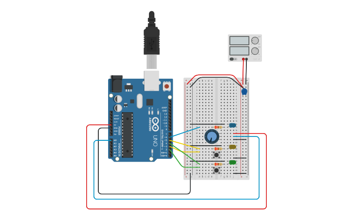 Circuit design Lab THM Part A Debugging LEDs only | Tinkercad
