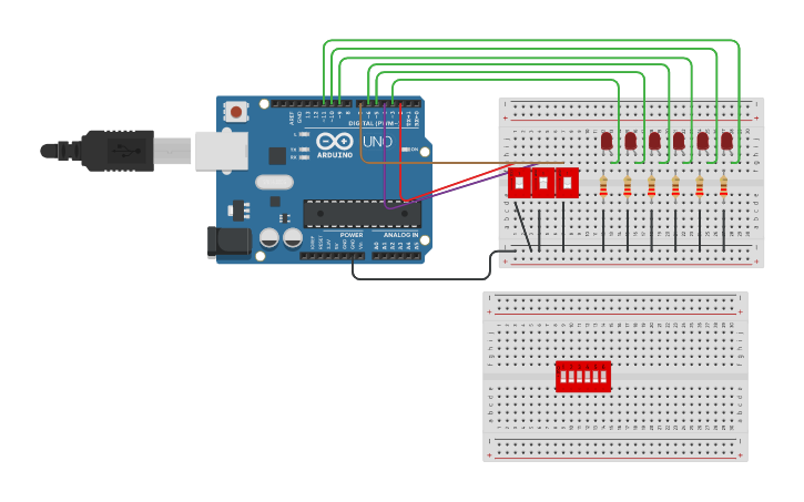 Circuit design esercizio, verifica B | Tinkercad