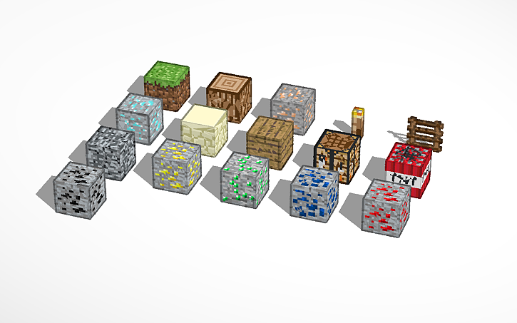 3D design Minecraft Blocks (May Copy For Parts) - Tinkercad