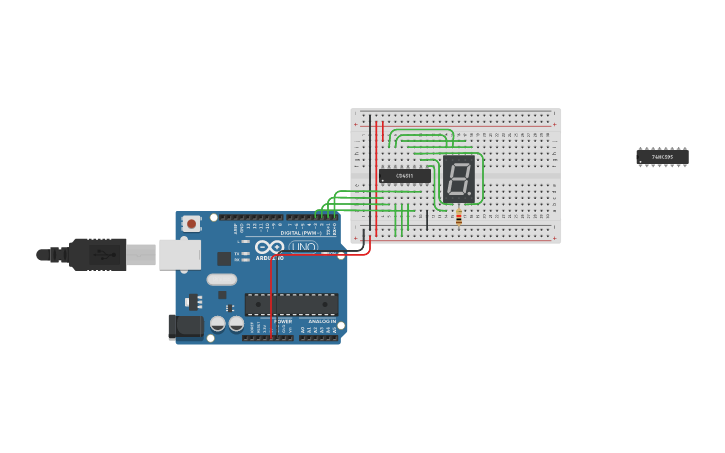 Circuit design Copy of Playing with 7 Segment Display + BCD Decoder ...