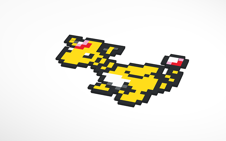 3D design Ampharos Pixel art | Tinkercad